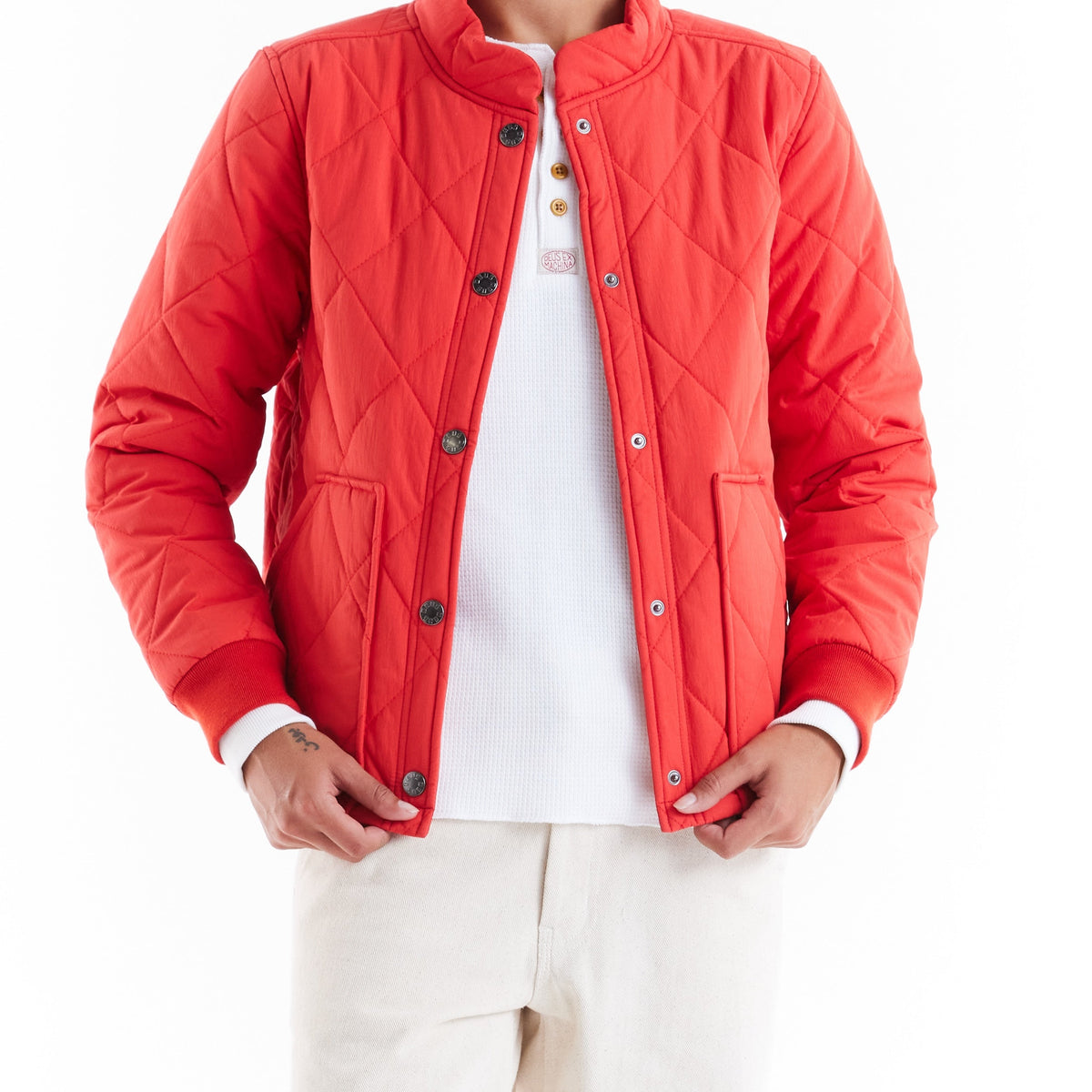 Womens Jackets | Deus Ex Machina | Wisdom Quilted Jacket Valiant Red ...