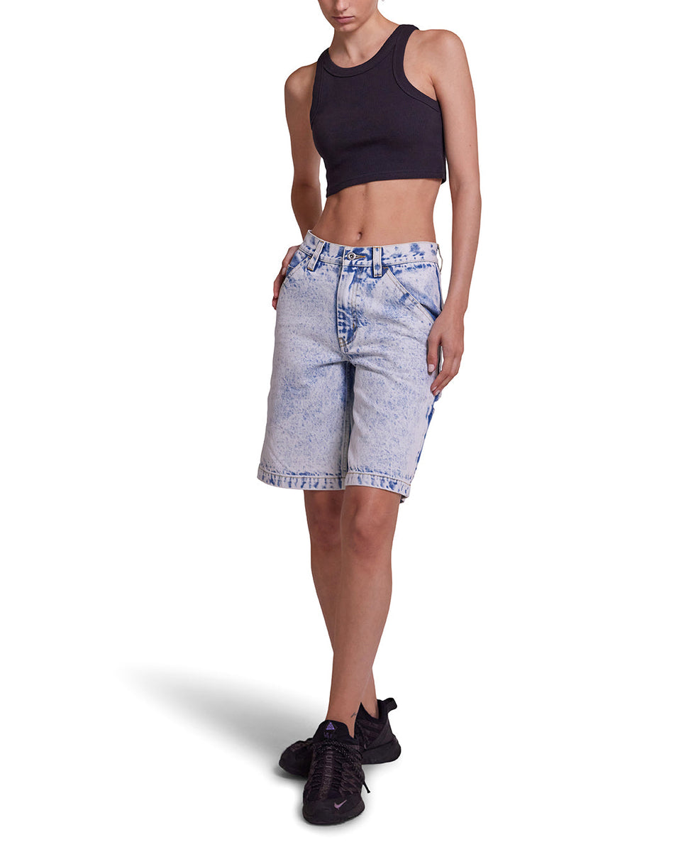 Womens Shorts | Deus Ex Machina | Bella Short Indigo Acid Stonewash ...