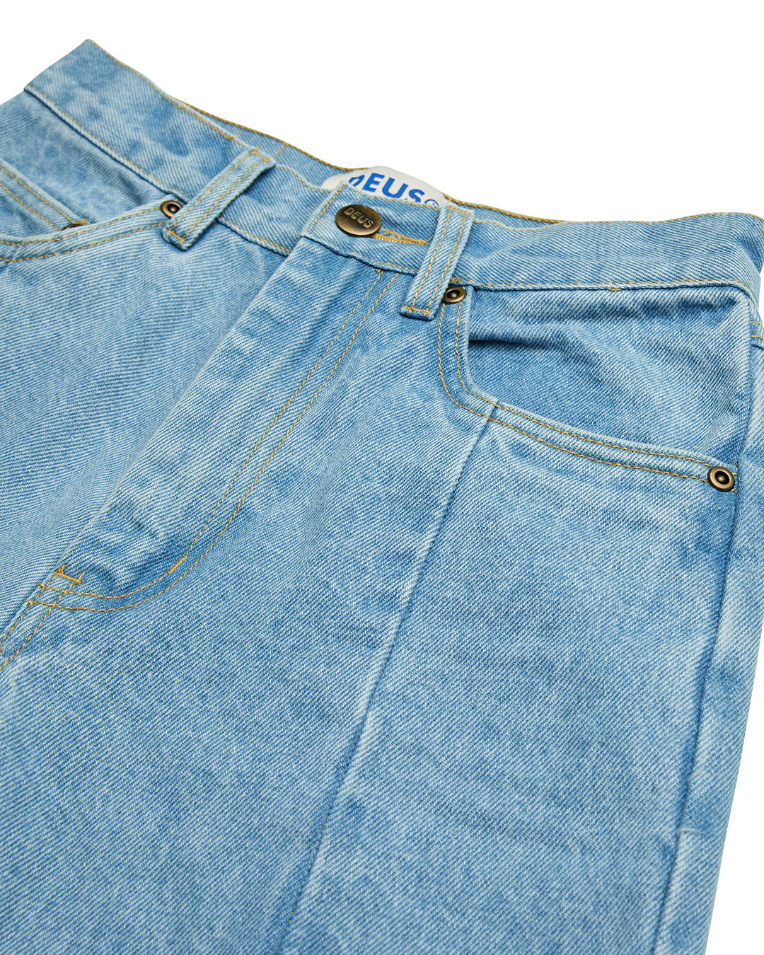 Womens Pants | Deus Ex Machina | Jiro Jean Lt Stonewash Indigo – Deus Ex Machina USA