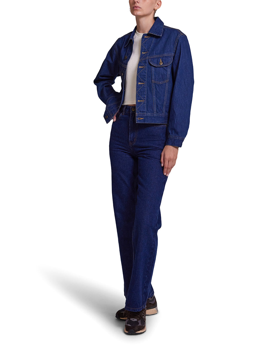 Womens Jackets | Deus Ex Machina | Exposure Jacket Vintage Blue Denim ...