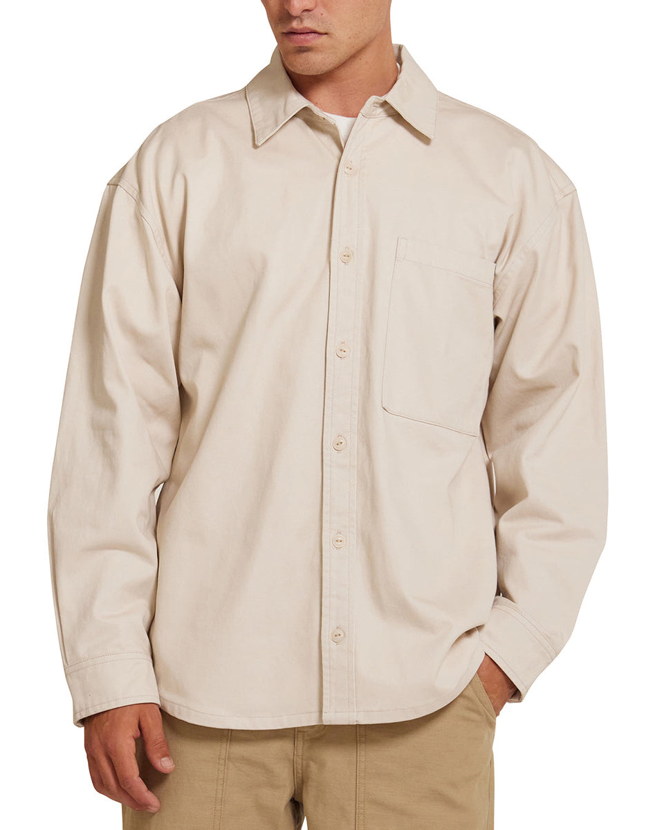 Shirts | Deus Ex Machina | Frizell Twill Shirt Dirty White – Deus Ex ...