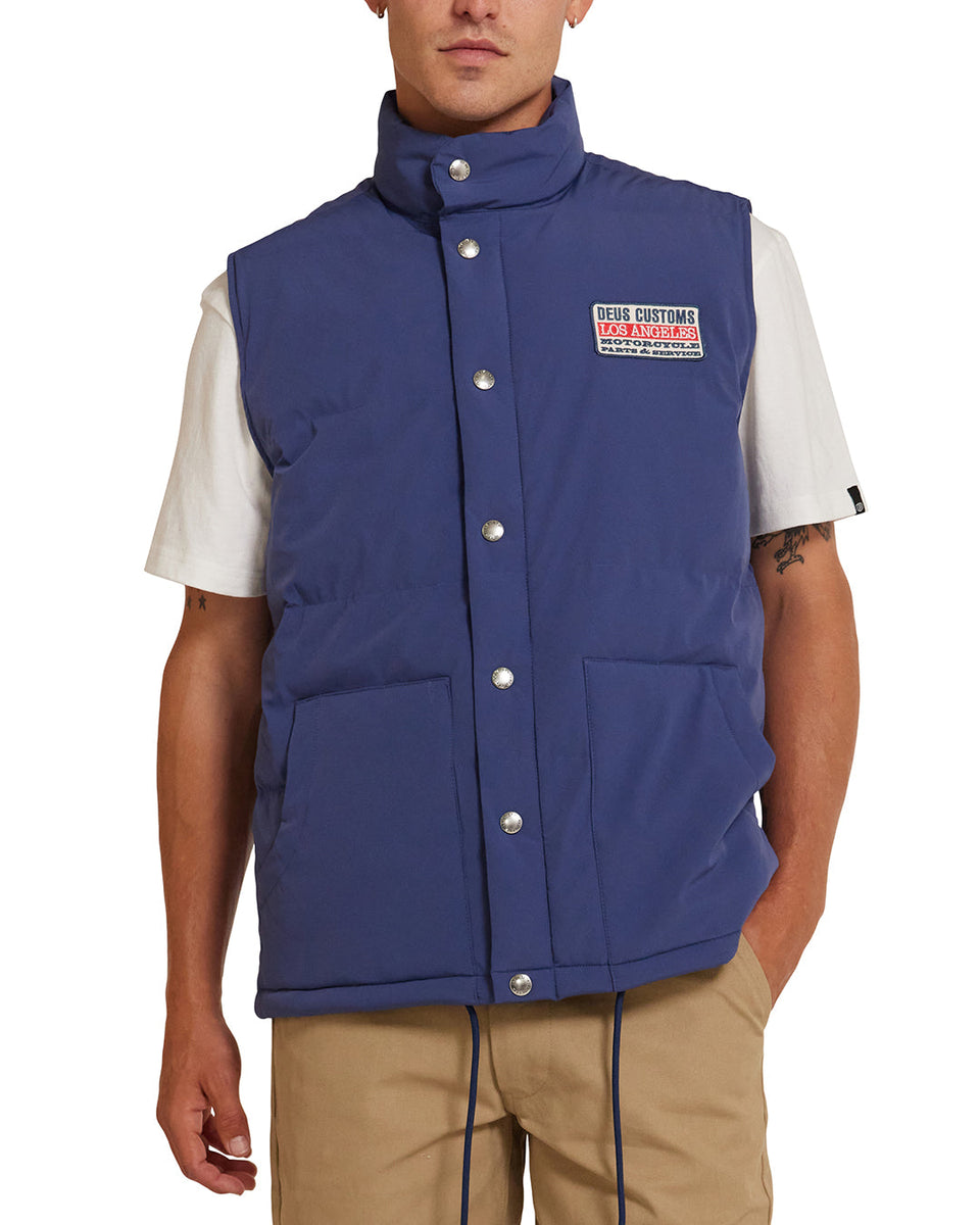 Jackets | Deus Ex Machina | Buzz Winter Vest Mechanic Blue – Deus Ex ...
