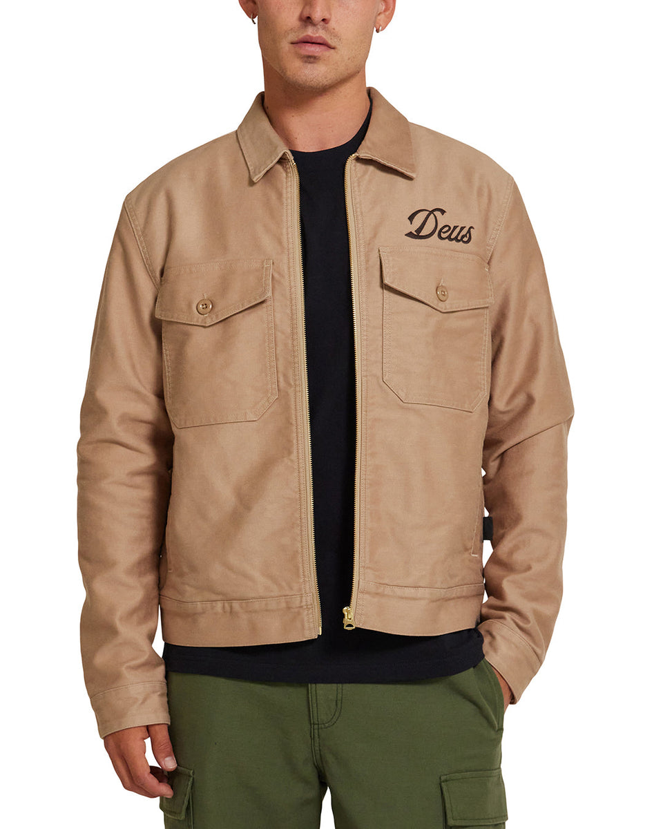 Jackets | Deus Ex Machina | Ride Out Work Jacket Khaki – Deus Ex ...