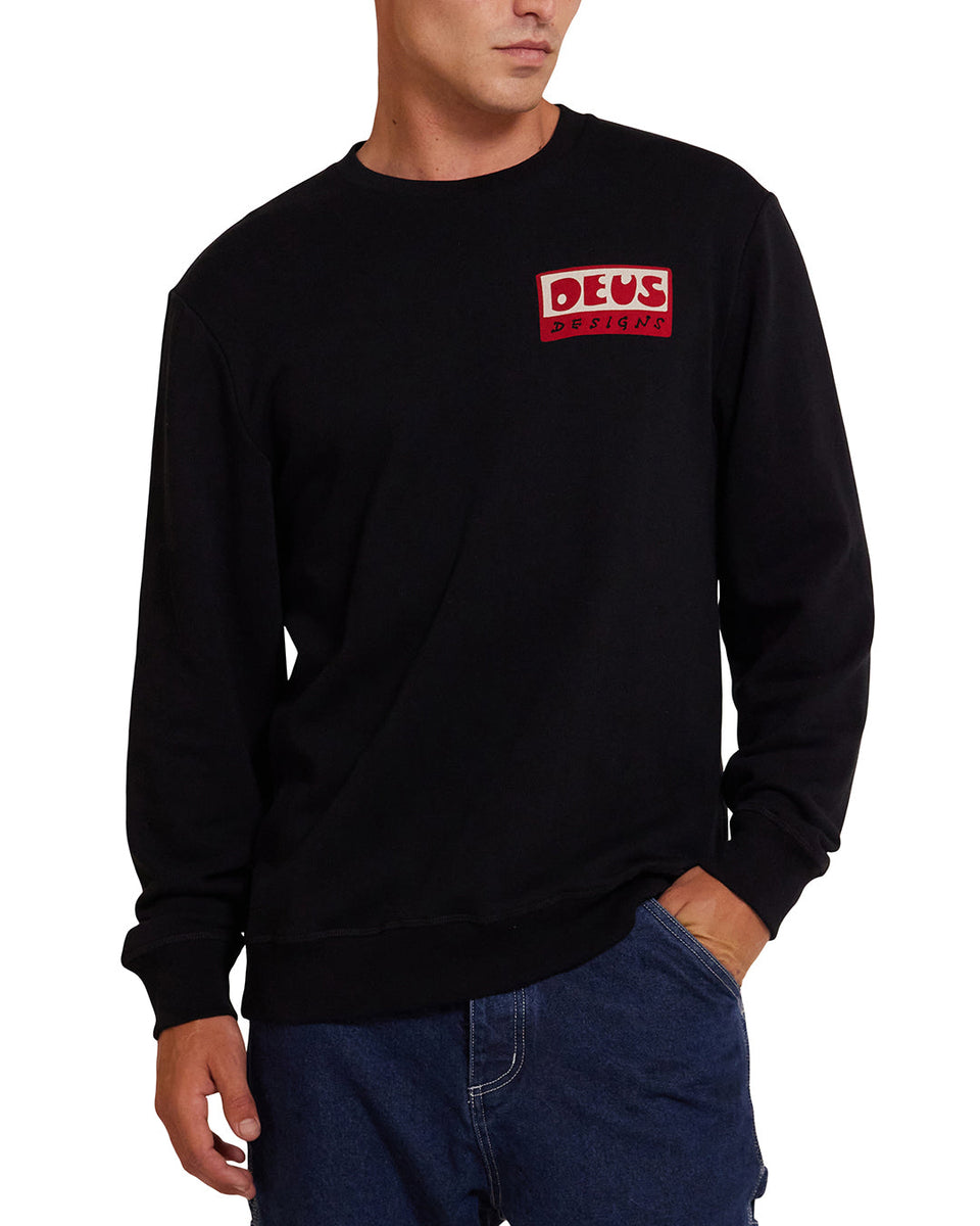 Fleece | Deus Ex Machina | Nice To See You Crew Black – Deus Ex Machina USA