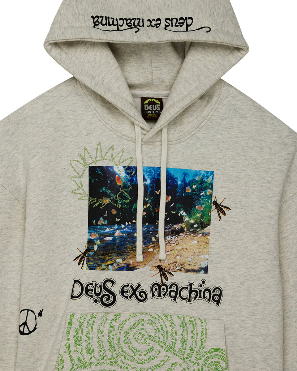 Fleece | Deus Ex Machina | Migration Hoodie - Light Grey Marle – Deus ...