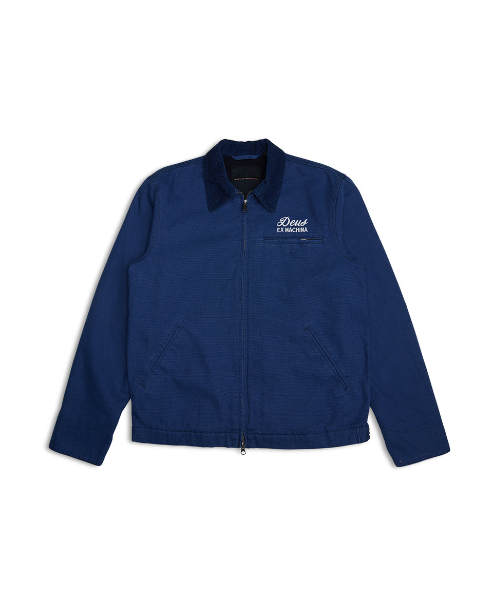 Jackets | Deus Ex Machina | Address Workwear Jacket - Mechanic Blue ...