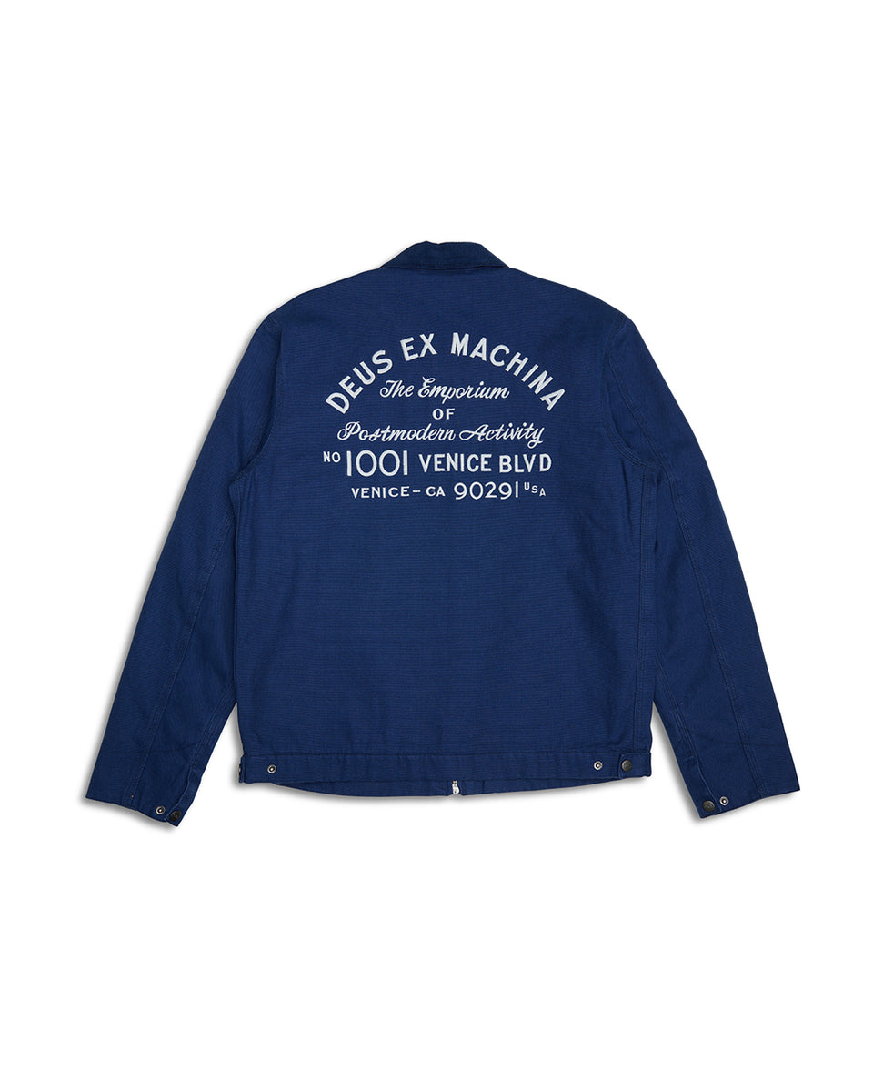 Jackets | Deus Ex Machina | Address Workwear Jacket - Mechanic Blue ...