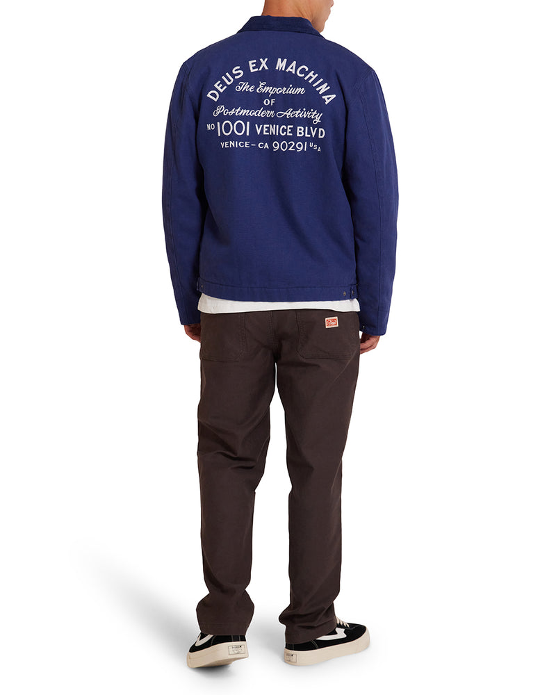 Jackets | Deus Ex Machina | Address Workwear Jacket - Mechanic Blue ...