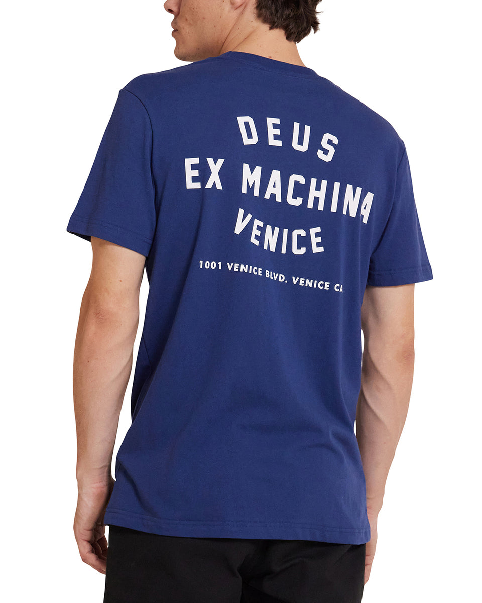 Tees | Deus Ex Machina | Venice Skull - Mechanic Blue – Deus Ex Machina USA