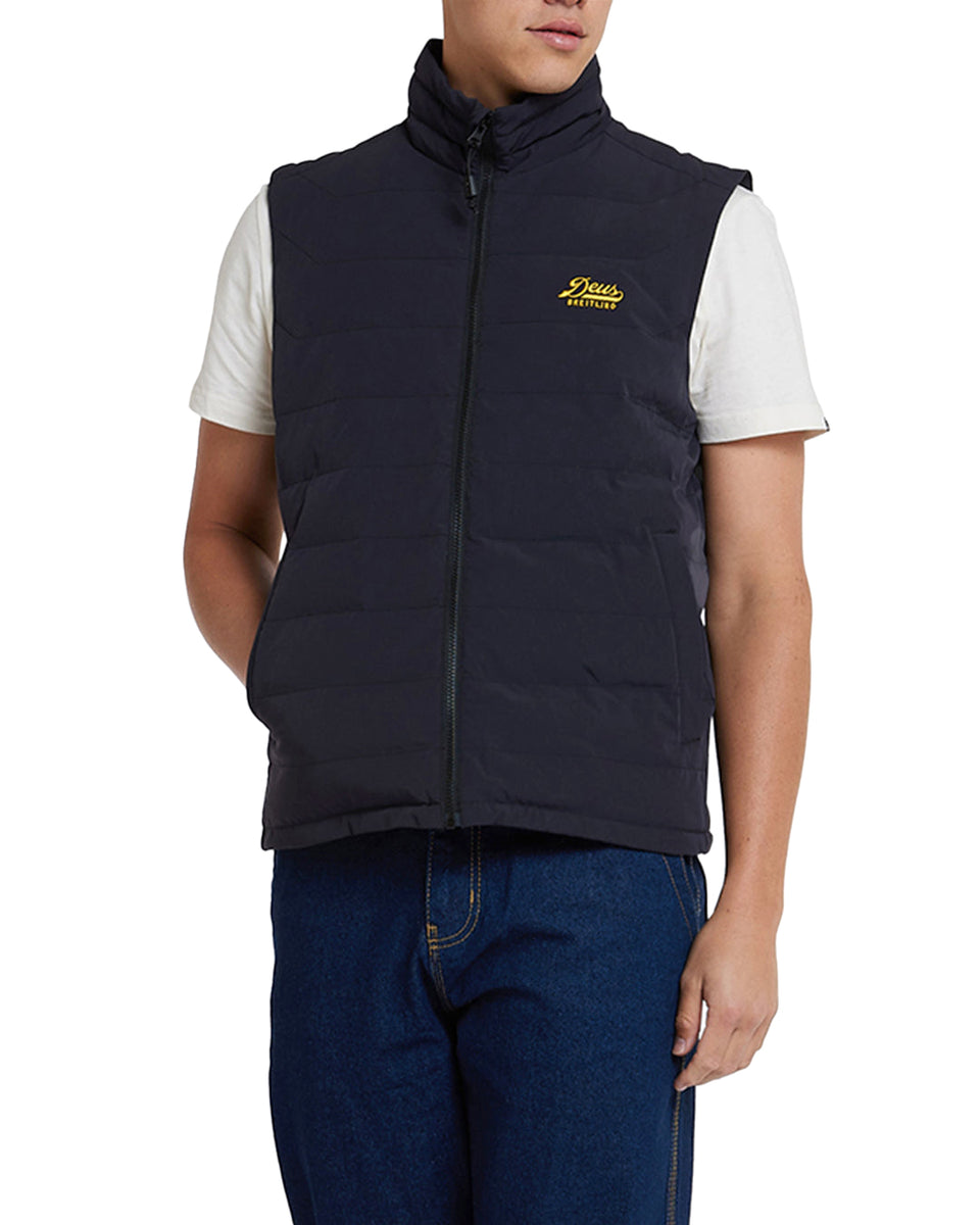 Deus | Breitling x Deus Puffer Vest - Black – Deus Ex Machina USA