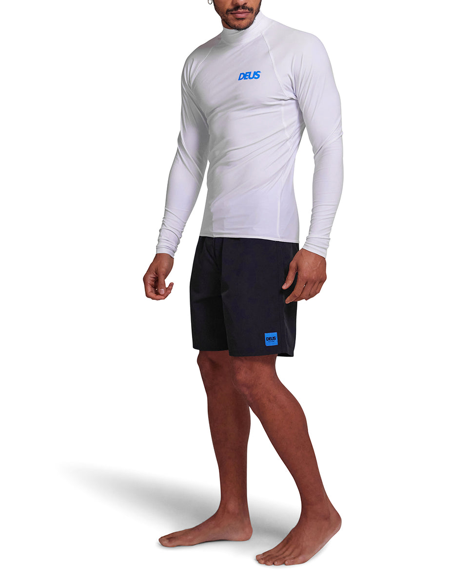 Wetsuits & Rash Vests | Deus Ex Machina | Snake Rash Top White – Deus ...