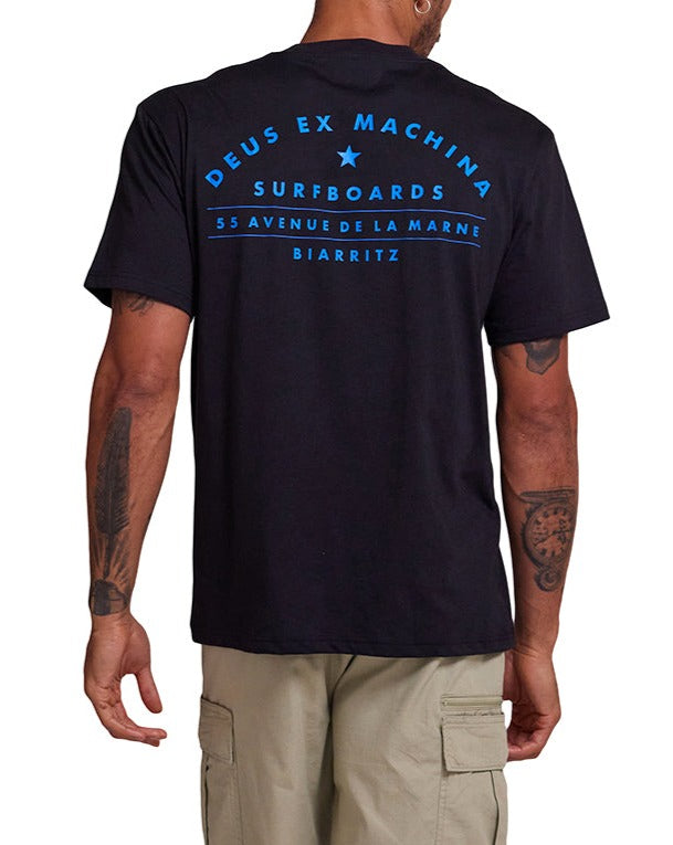 Tees | Deus Ex Machina | Biarritz Surf Tee Black – Deus Ex Machina USA
