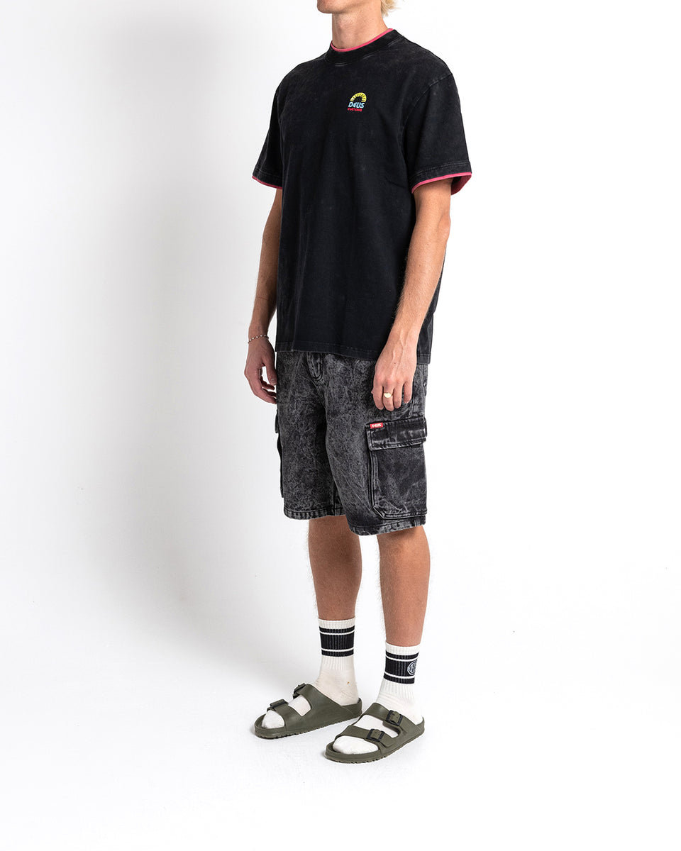 Shorts | Deus Ex Machina | Burly Cargo Short Mid Black – Deus Ex ...