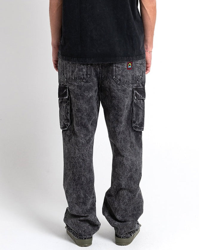 Pants | Deus Ex Machina | Burly Cargo Pant Mid Black – Deus Ex Machina USA