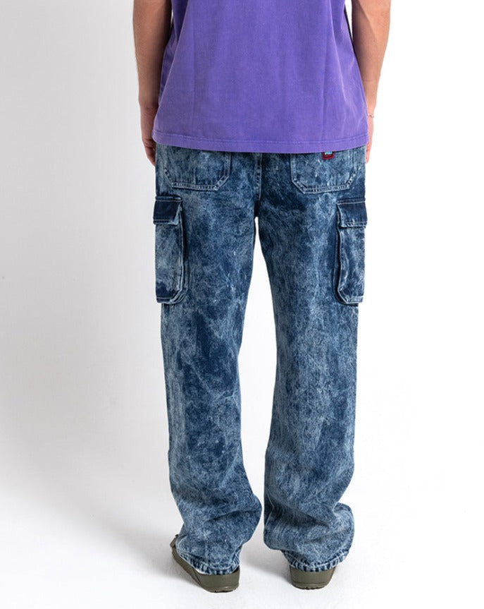 Pants | Deus Ex Machina | Burly Cargo Pant Mid Indigo – Deus Ex Machina USA