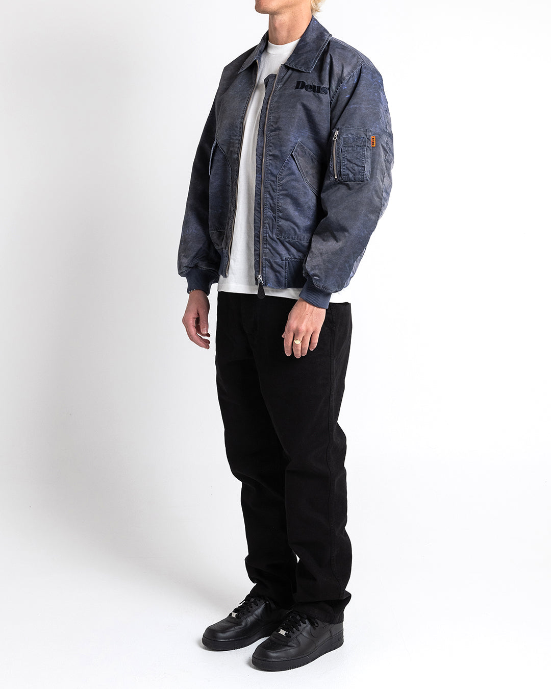Jackets | Deus Ex Machina | Dreamhouse Flight Jacket Vintage Navy ...