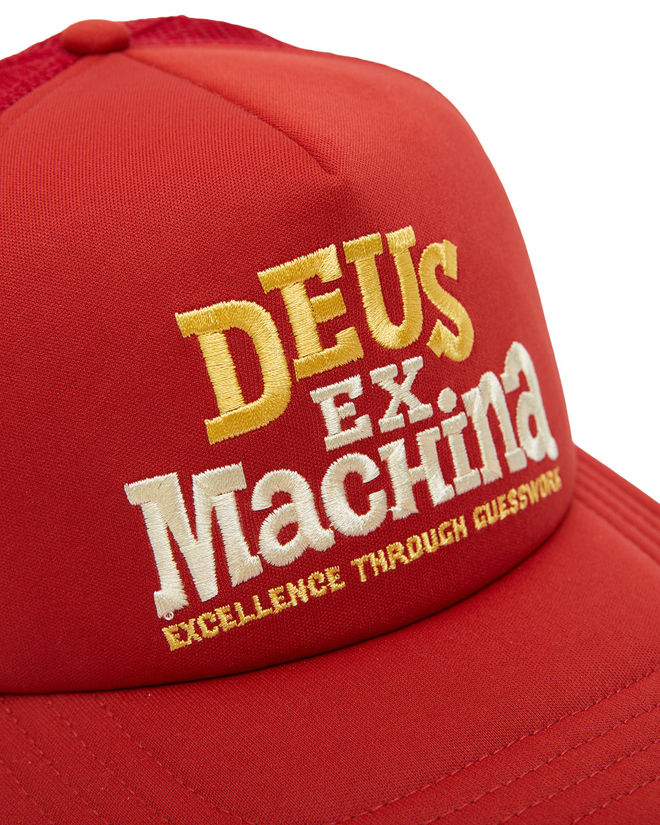 Hats | Deus Ex Machina | Guesswork Trucker Red – Deus Ex Machina USA