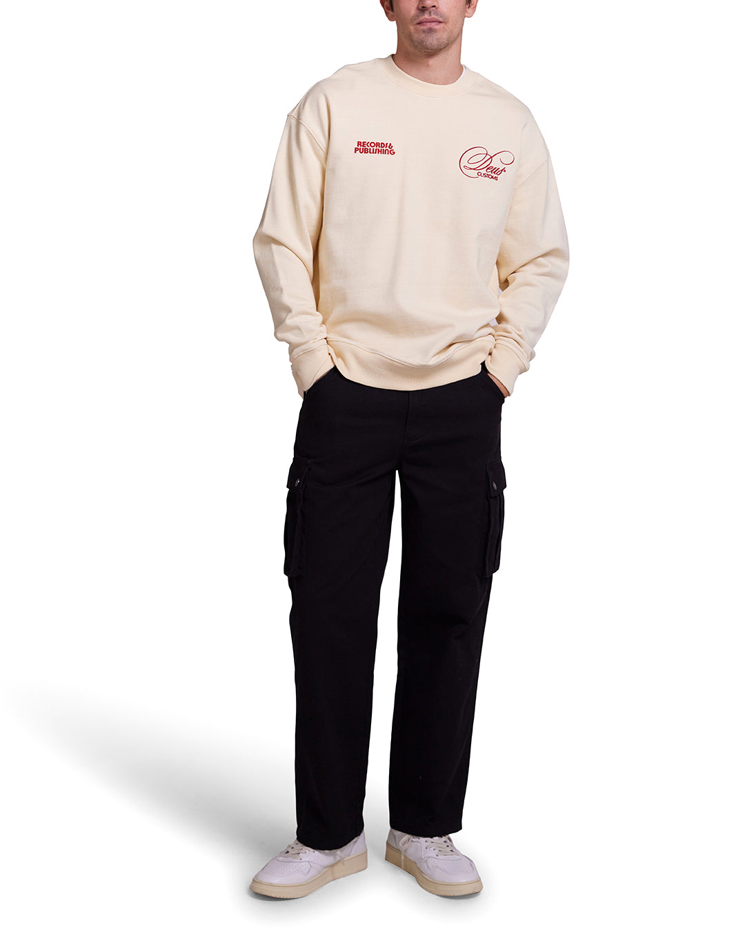 Hoodies & Sweaters | Deus Ex Machina | Caution Crew Dirty White – Deus ...