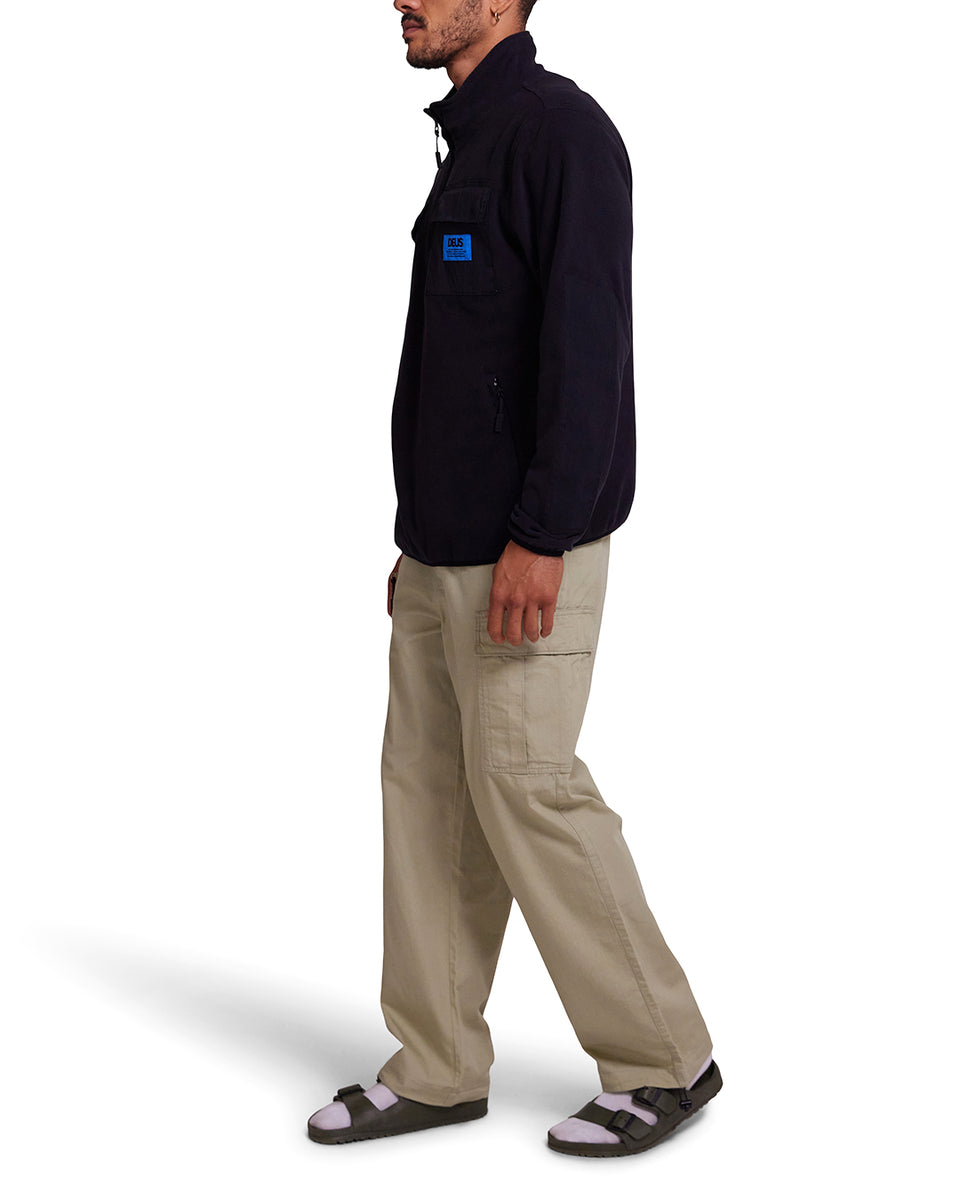 Hoodies & Sweaters | Deus Ex Machina | Section Zip Neck Fleece Black ...