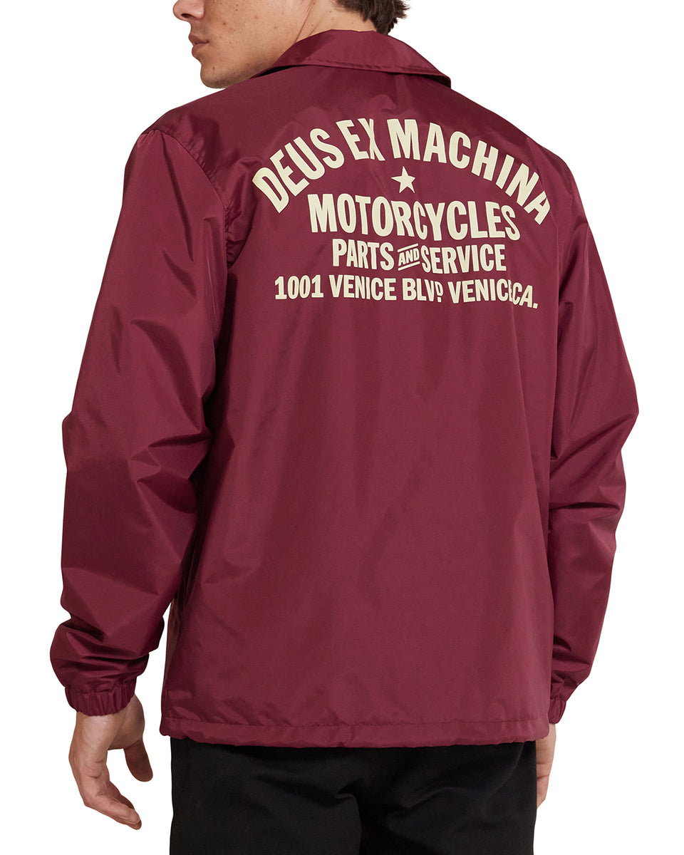 Jackets | Deus Ex Machina | Venice Coach - Rhodo – Deus Ex Machina USA