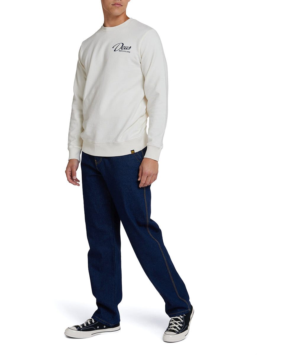 Sweater | Breitling x Deus Crew - Vintage White – Deus Ex Machina USA