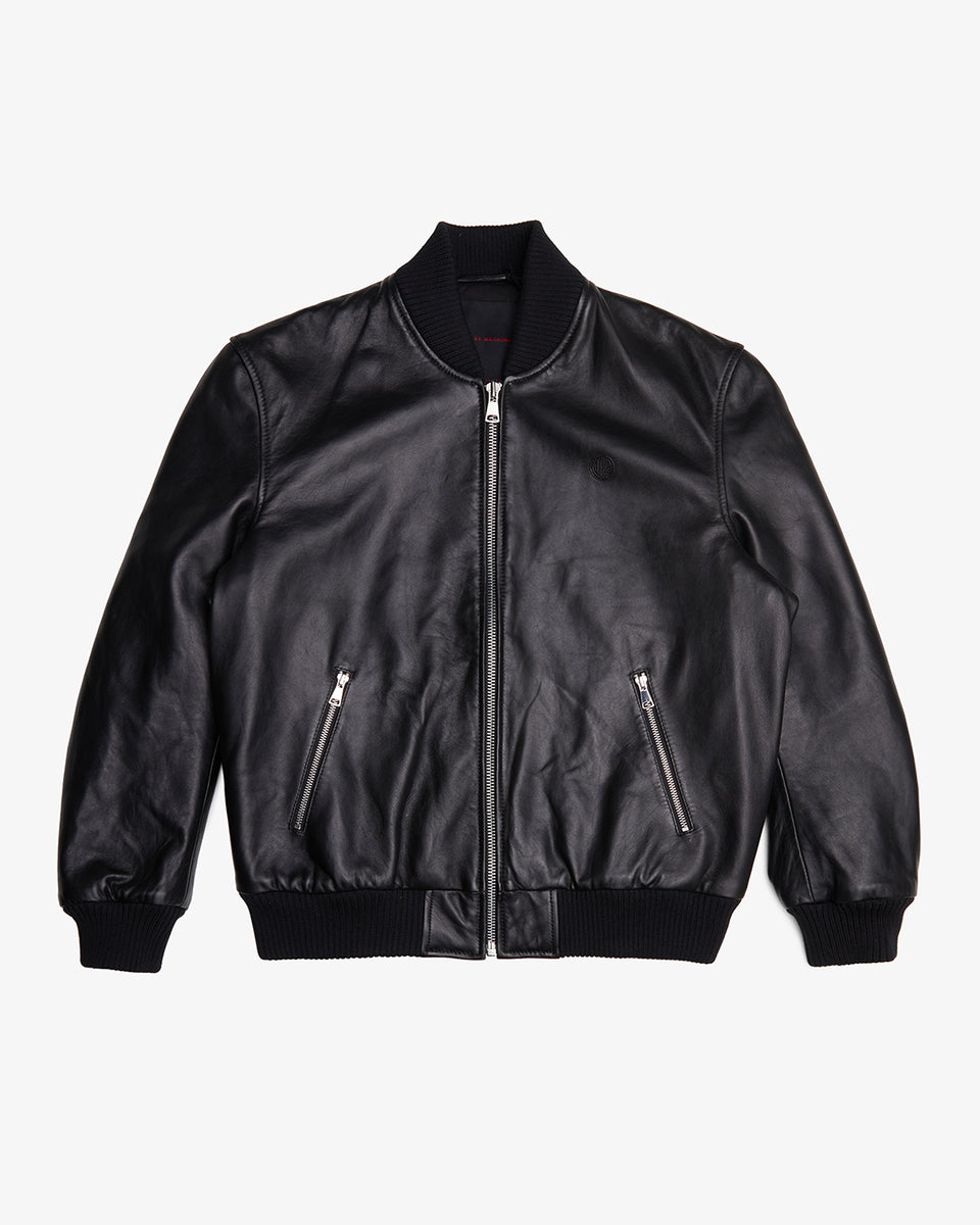 Deus Leather Jacket | Thunder Leather Bomber - Black – Deus Ex Machina USA